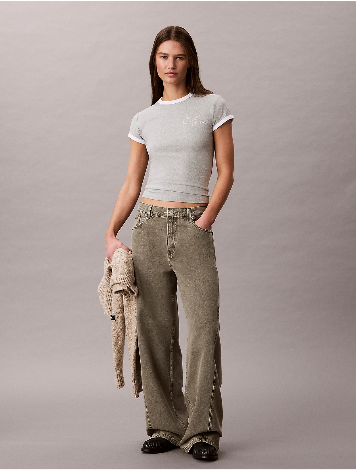 CALVIN KLEIN Calvin Klein Jeans Slim Ringer Logo Tee
